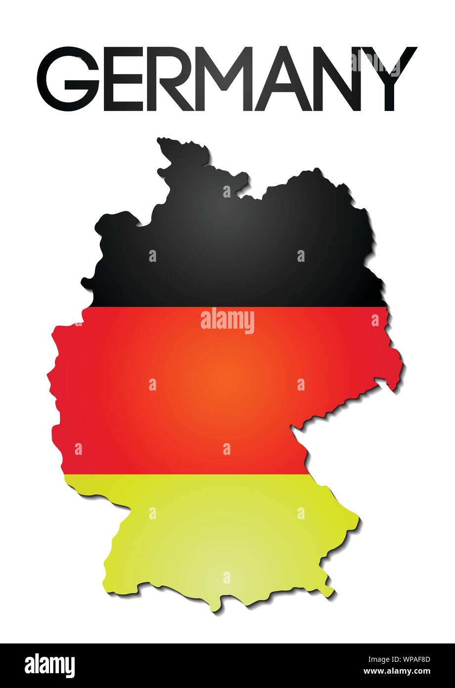 national flag color in map of Germany gradient design Stock Vector ...