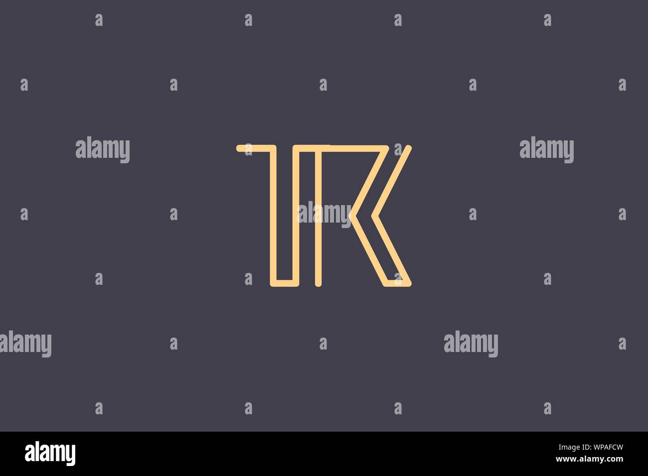 Creative Innovative Initial Letter logo TR RT. Minimal luxury Monogram ...