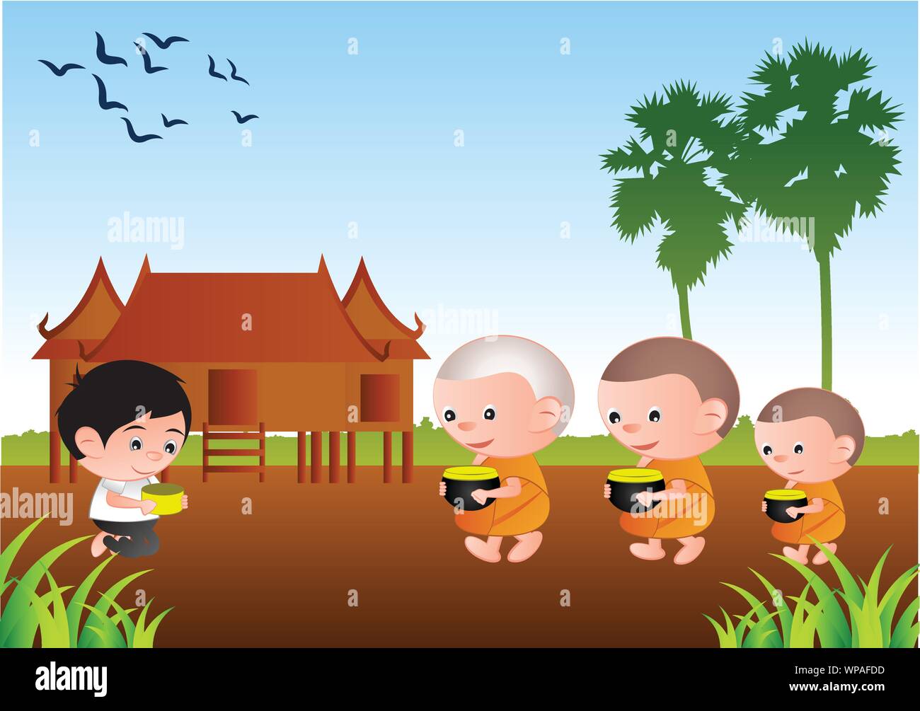 Receive alms Stock Vector Images - Alamy