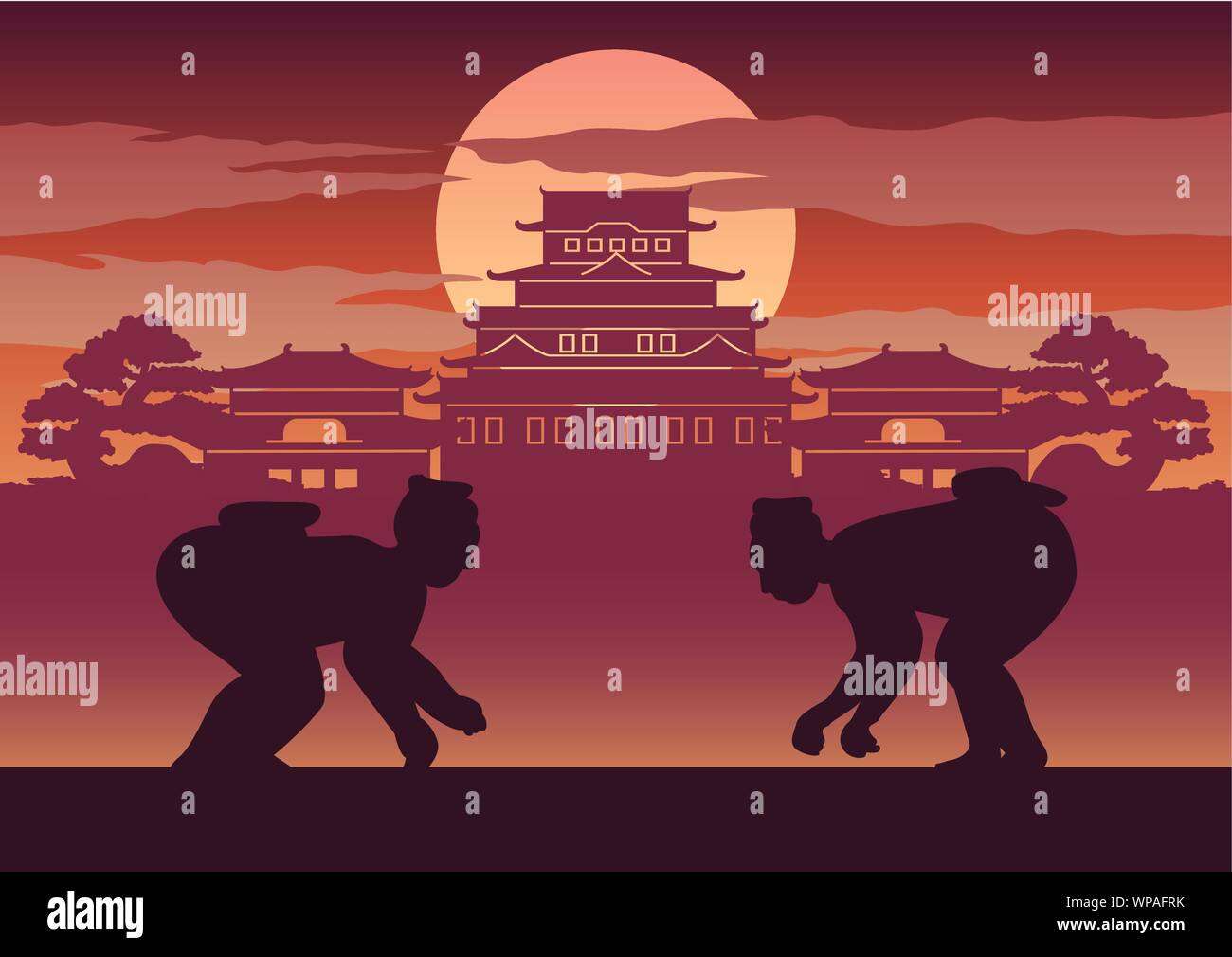 Sumo wrestler pose Stock Vector Images - Alamy