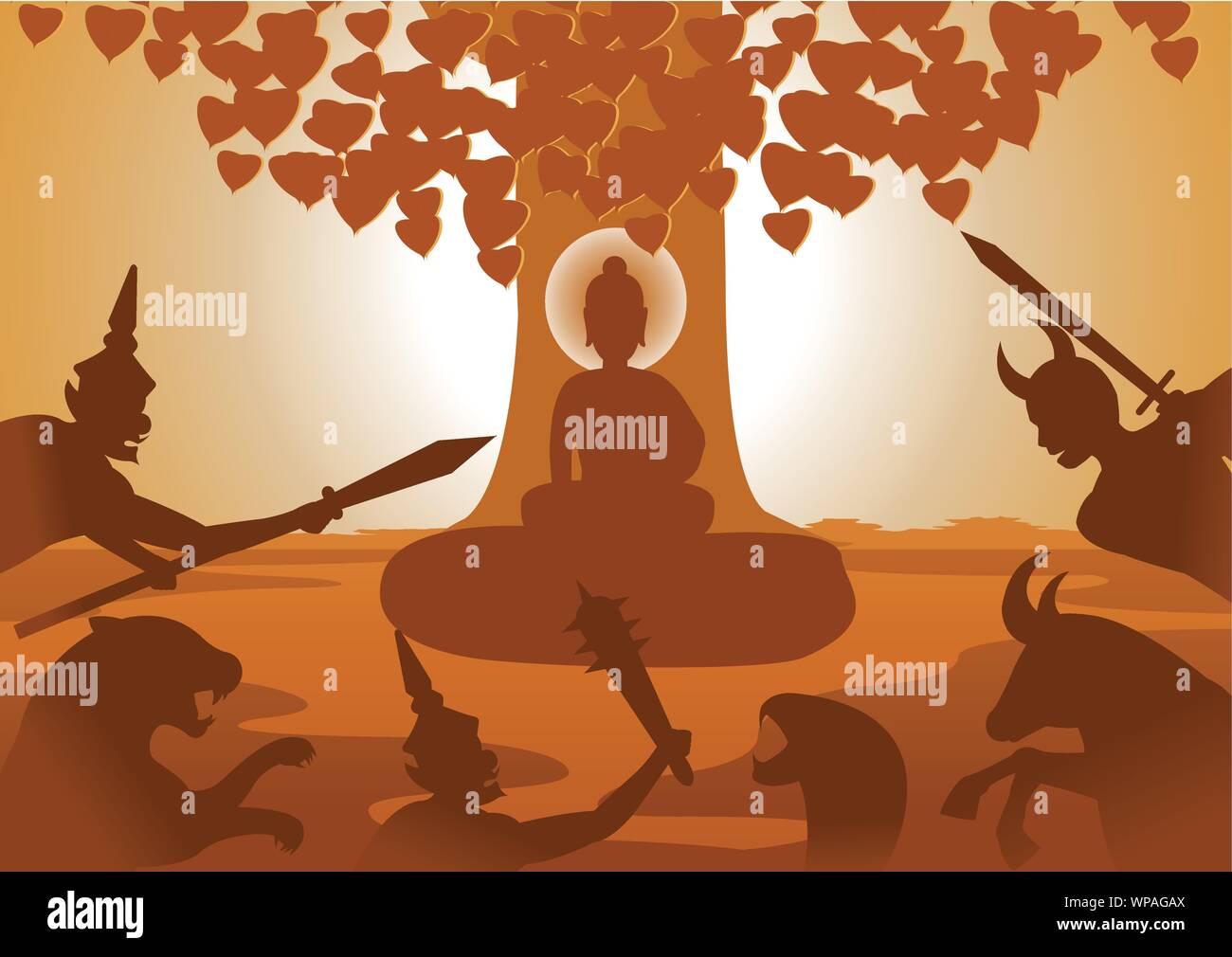 Hell buddha Stock Vector Images - Alamy