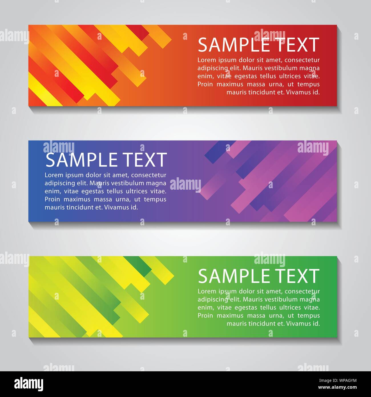 gradient rectangle rainbow colorful vector banner Stock Vector Image ...