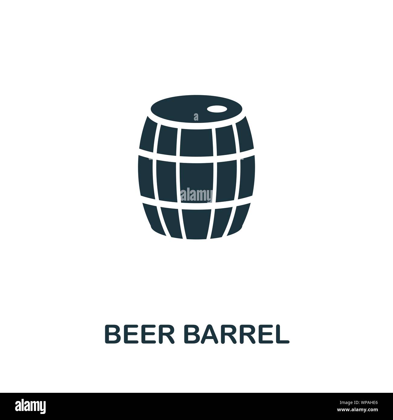 Beer Barrel vector icon symbol. Creative sign from oktoberfest icons ...