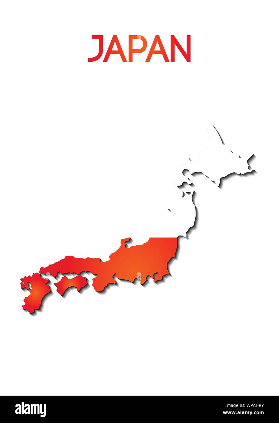 national flag color in map of Japan, gradient design Stock Vector Image ...