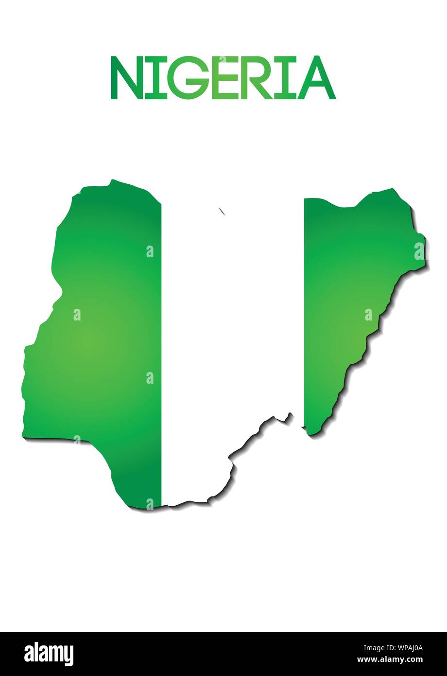 Abstract vector color map nigeria hi-res stock photography and images ...