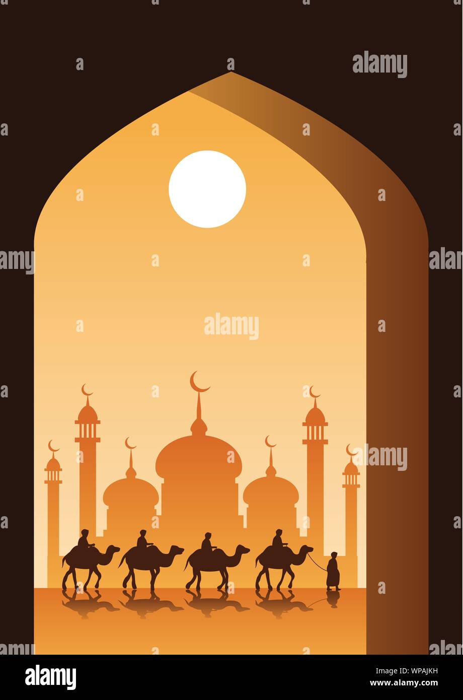 Camel Ride Dubai Stock Vector Images - Alamy