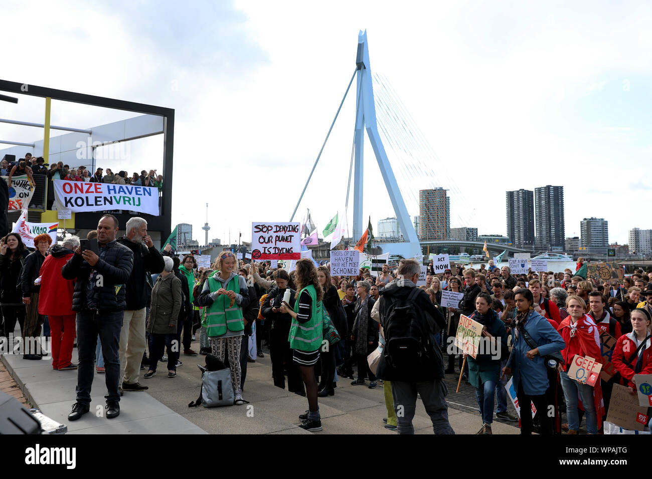 ROTTERDAM ,08–09-2019 , Climate mars Rotterdam, Protest, Harbour ...