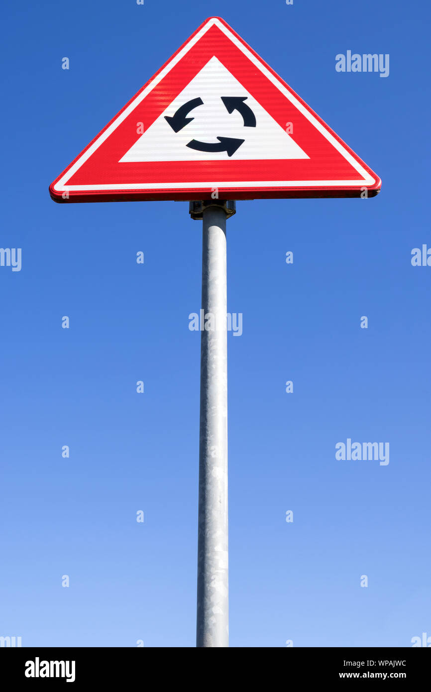 Roundabout Road Sign High Resolution Stock Photography and Images - Alamy