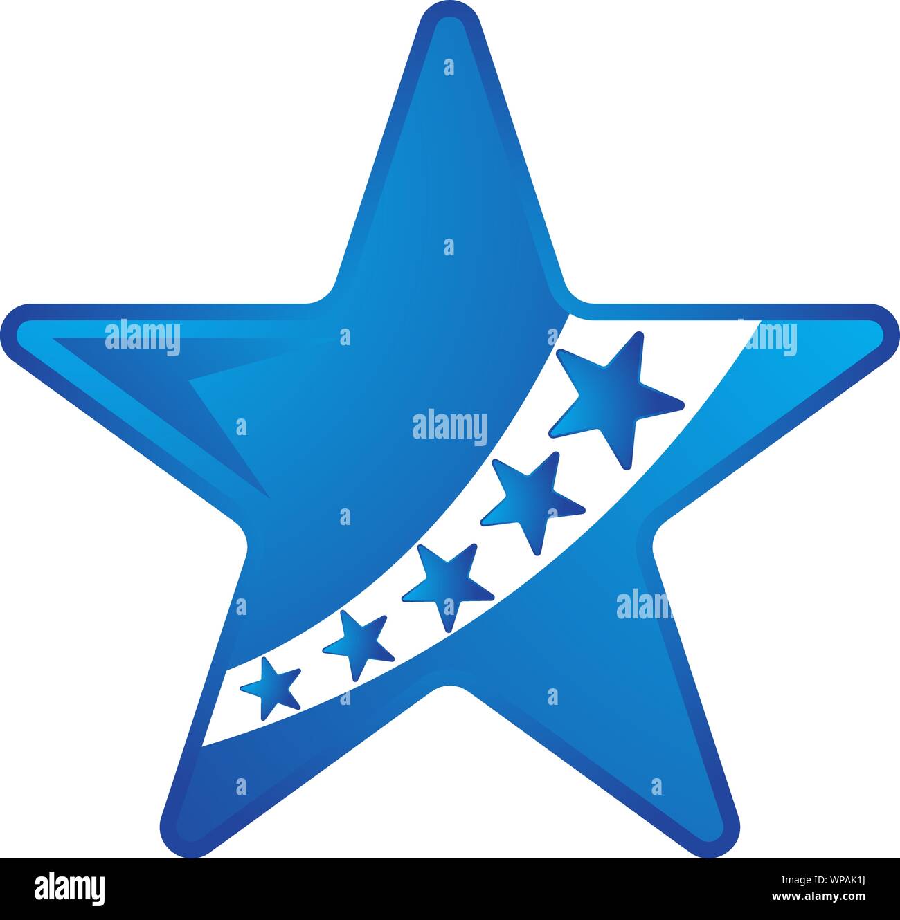 shiny blue star icon on white background, eps 10 Stock Vector Image ...