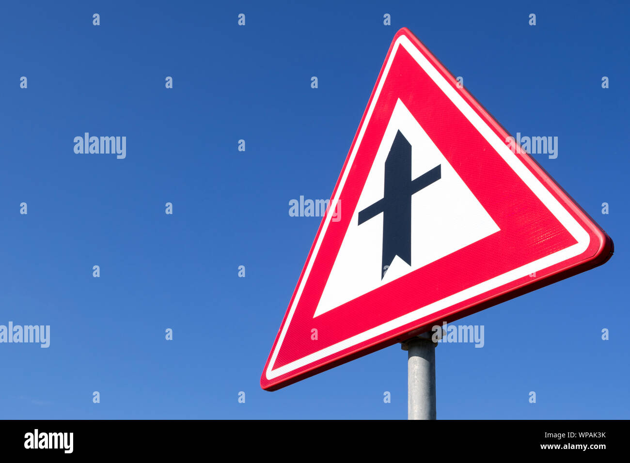 Dutch road sign: crossroads with priority Stock Photo - Alamy