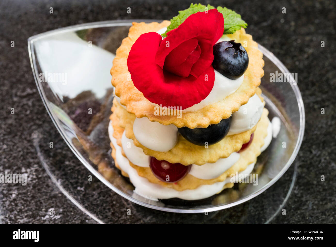 Mini canapes for refreshments at banquets receptions catering on a ...