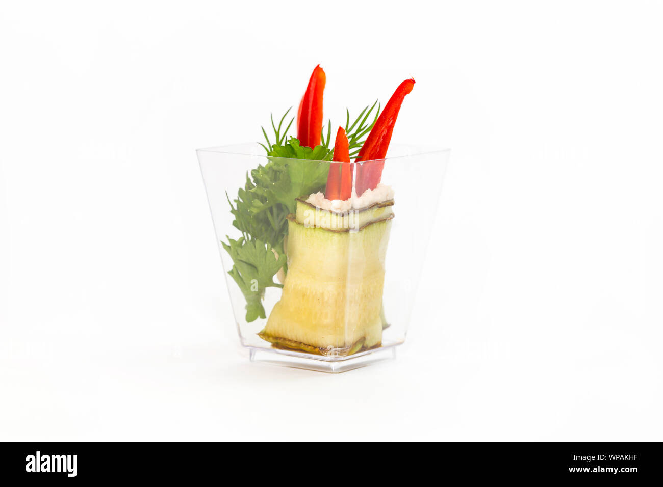 Mini canapes for refreshments at banquets receptions catering on a ...