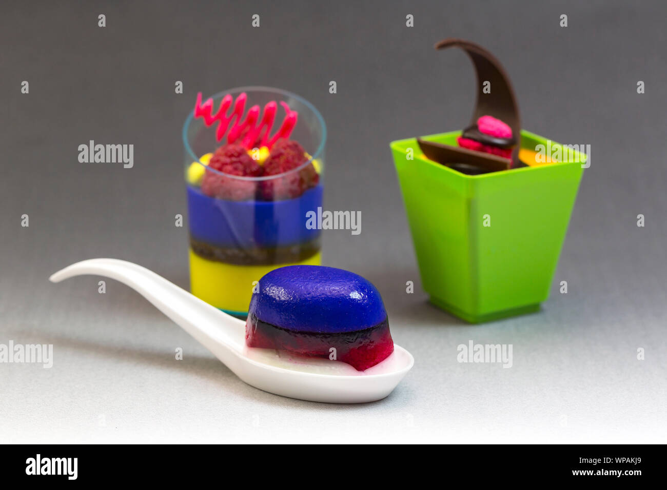 Mini canapes for refreshments at banquets receptions catering on a ...