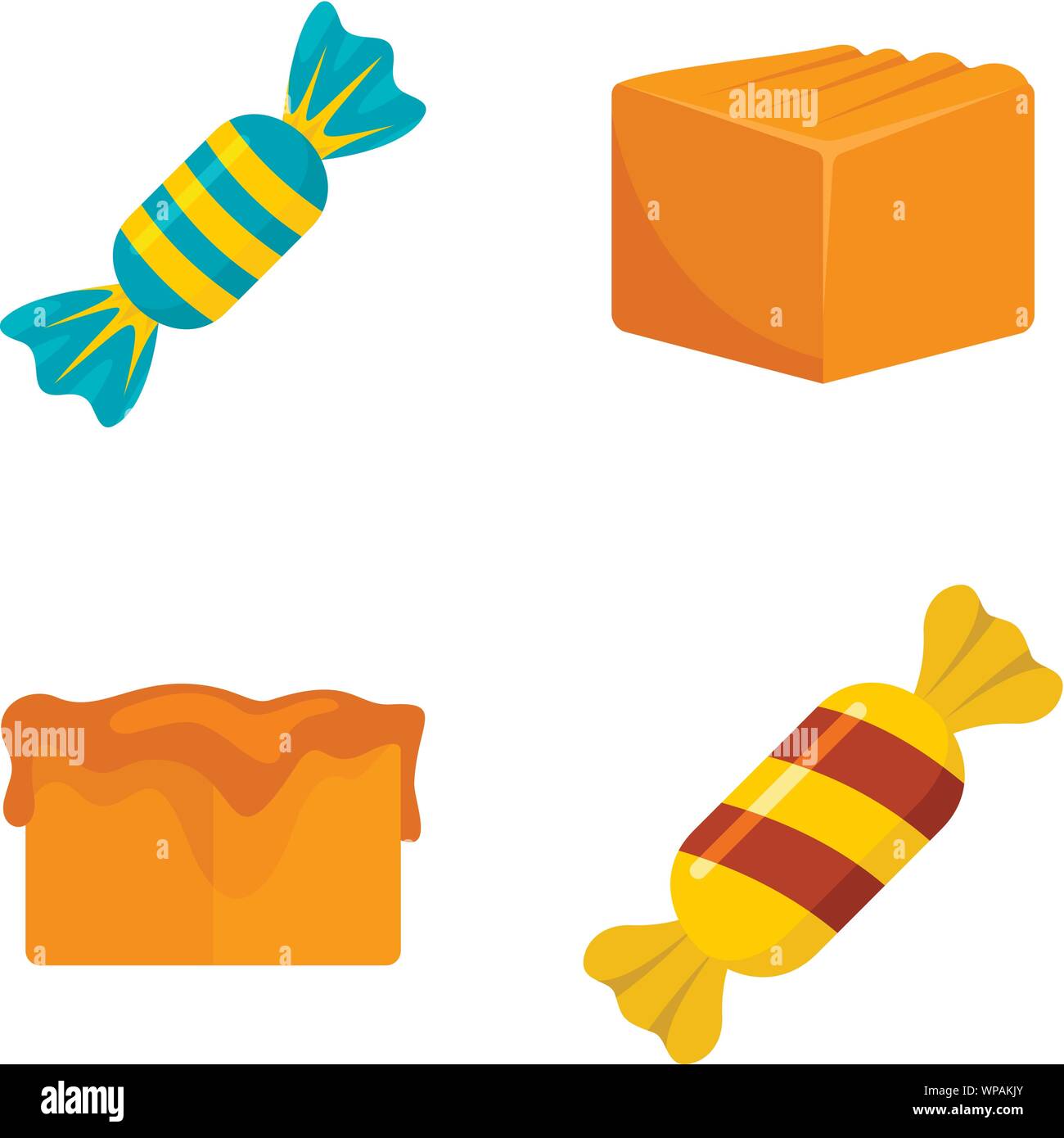 Toffee icons set. Flat set of toffee vector icons for web design Stock ... Toffee icons set. Flat set of toffee vector icons for web design Stock ...