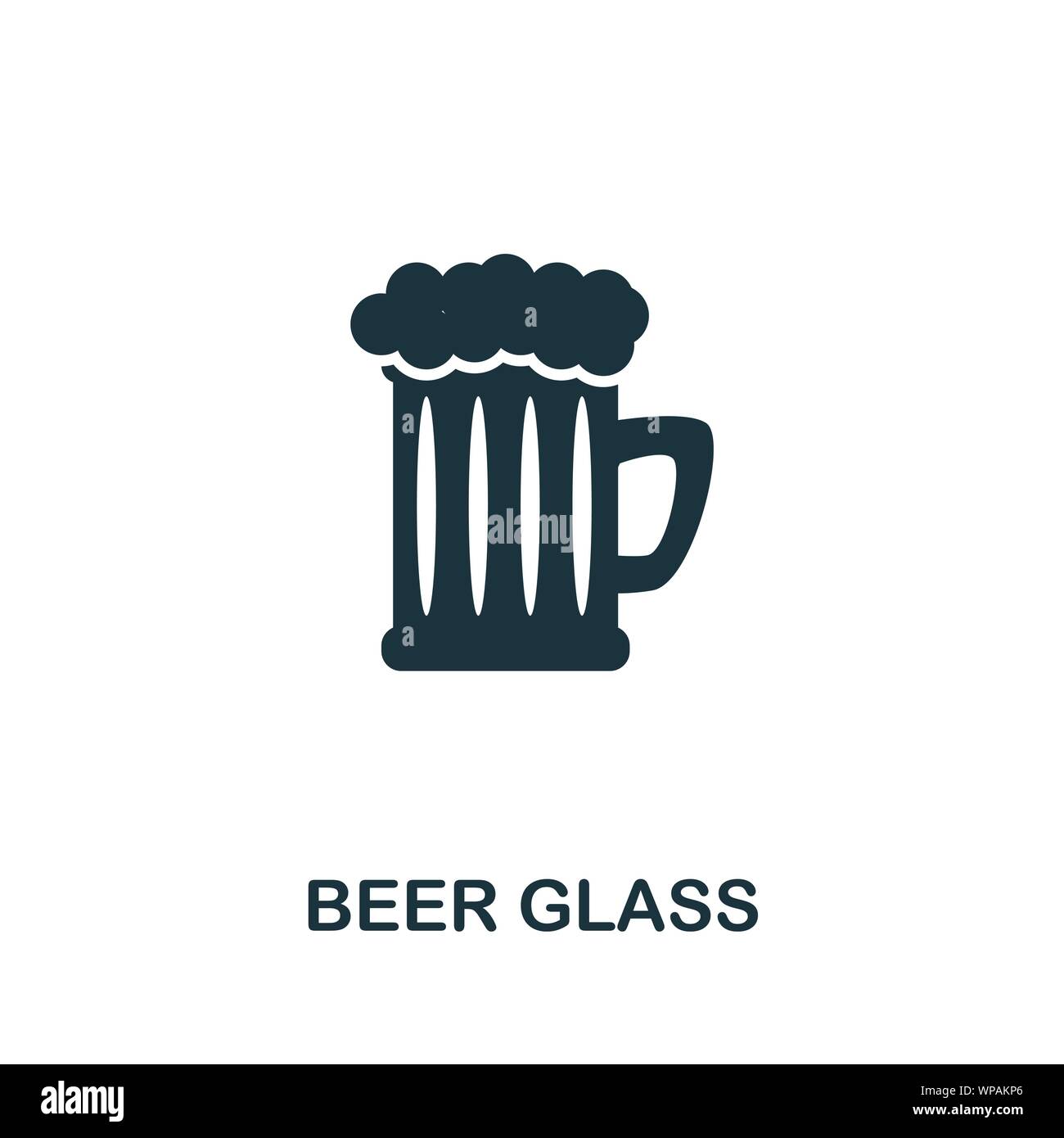 Beer Glass vector icon symbol. Creative sign from oktoberfest icons ...