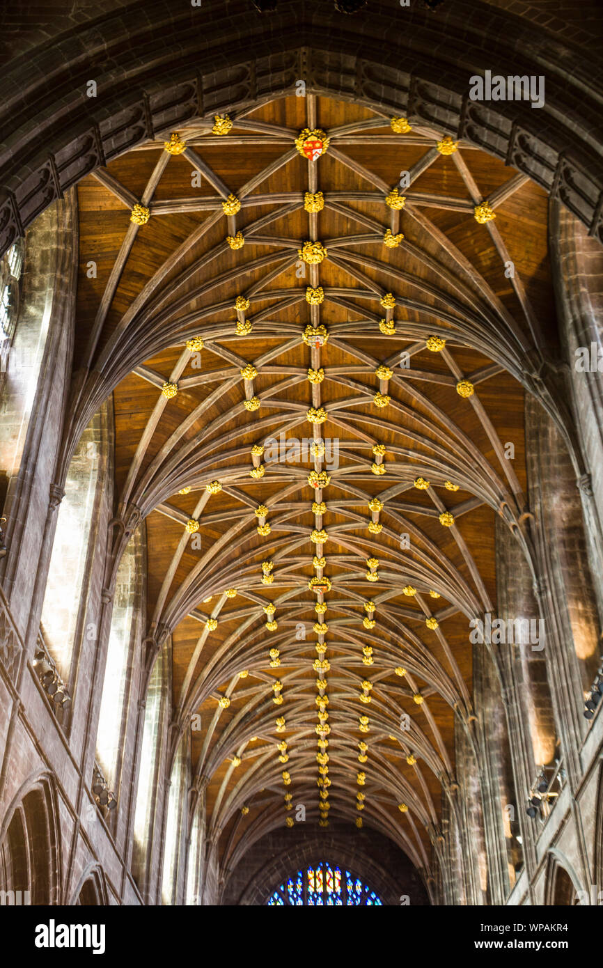 Chester cathedral vault Stock Photo - Alamy