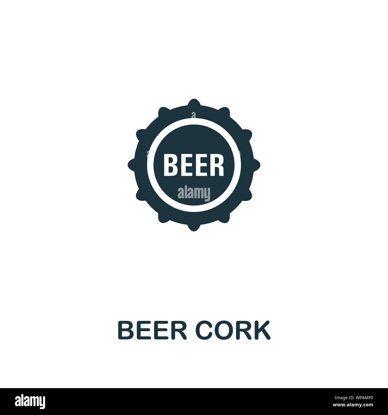 Beer Cork vector icon symbol. Creative sign from oktoberfest icons ...