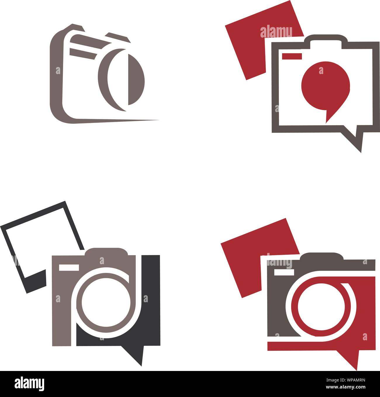 Set of Photo Camera Icon or Snapshot Sign Isolated. Digital Photography ...