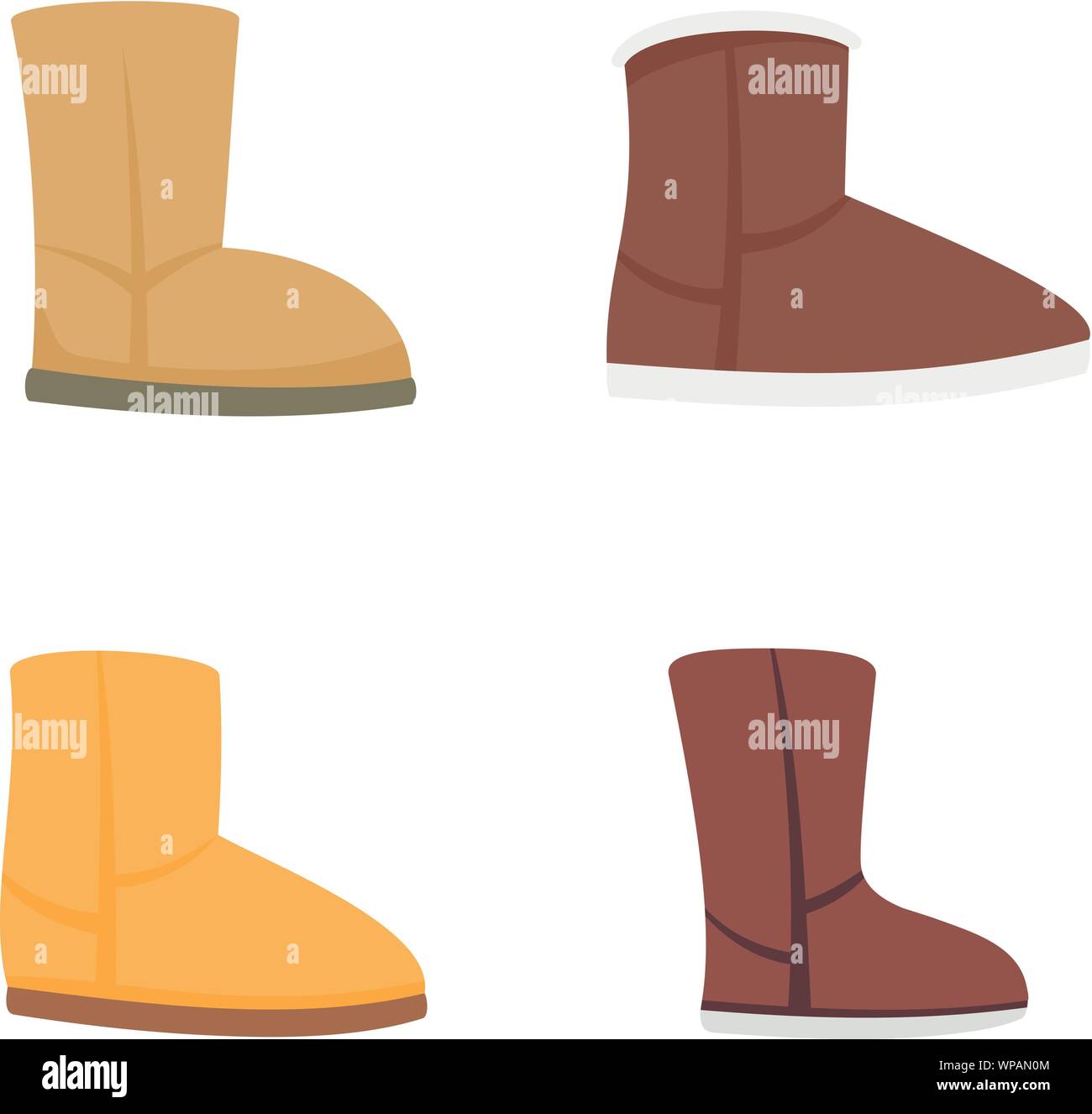 Fuzzy boots Stock Vector Images - Alamy