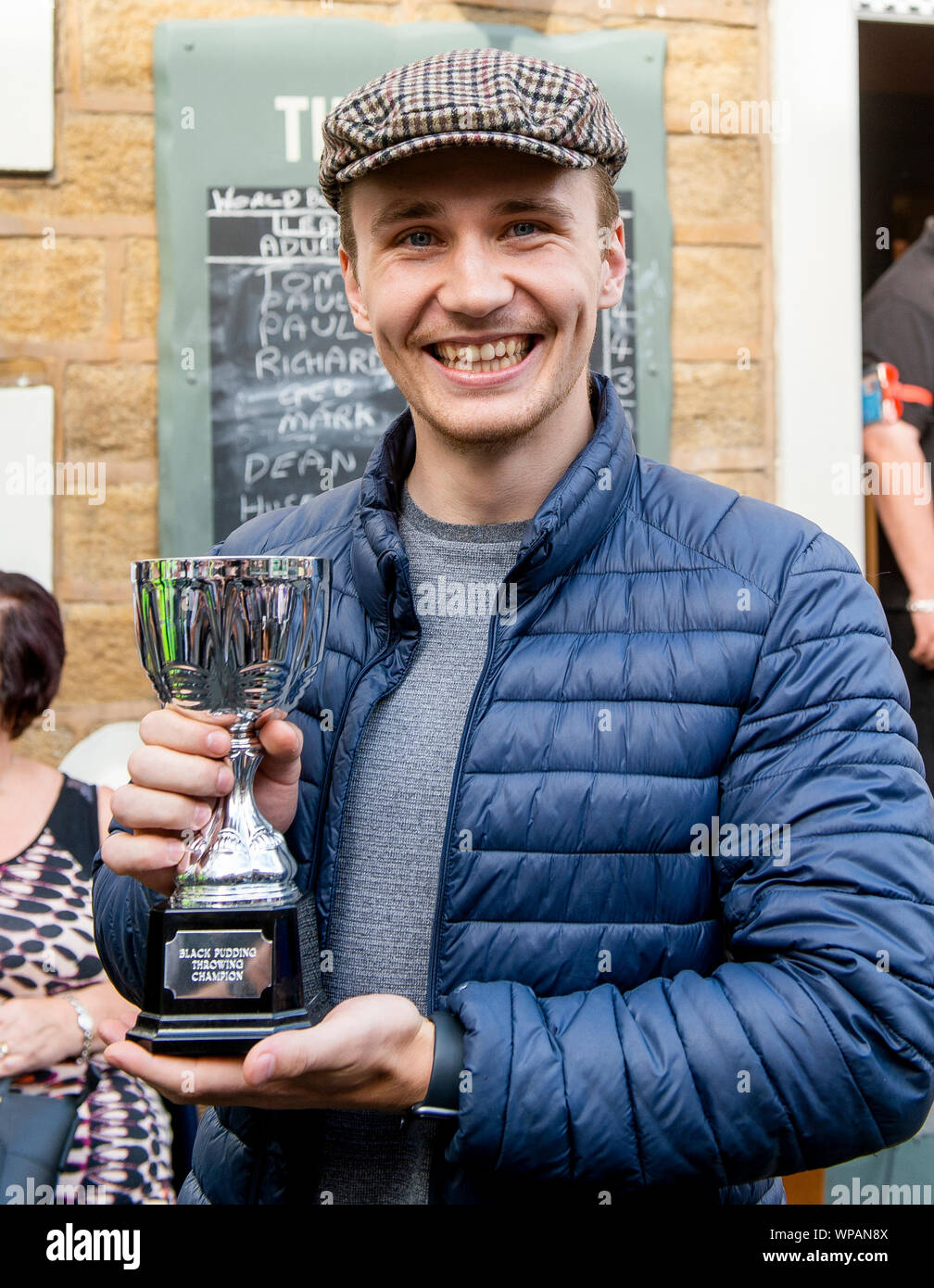 Tom Lowten, from Lincolnshire, celebrates The World Black Pudding ...