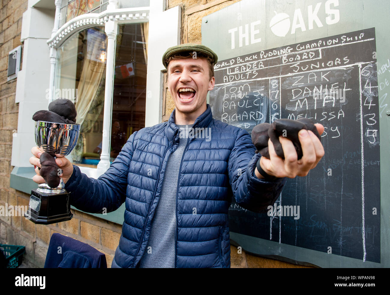 Tom Lowten, from Lincolnshire, celebrates The World Black Pudding ...
