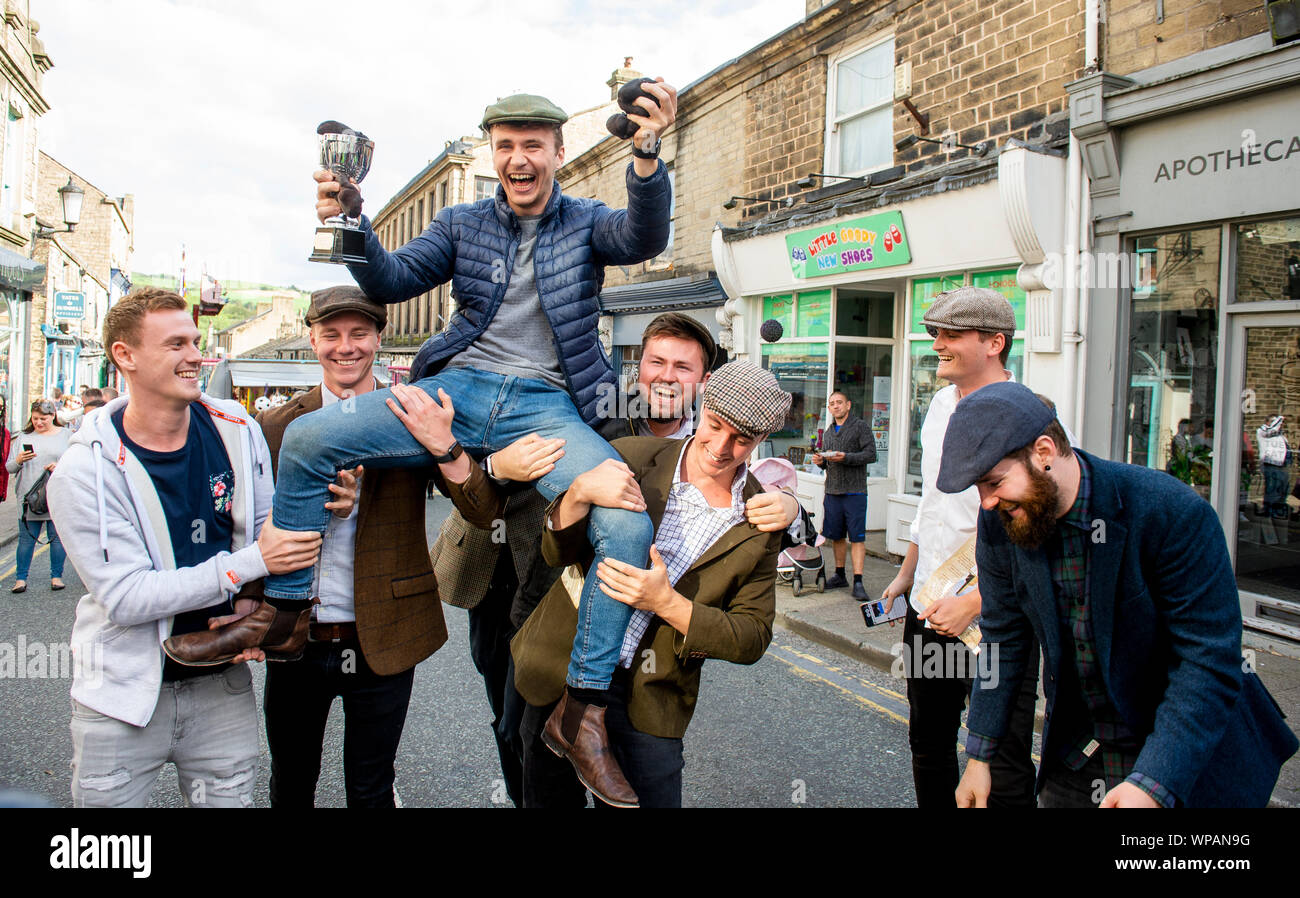 Tom Lowten, from Lincolnshire, celebrates The World Black Pudding ...