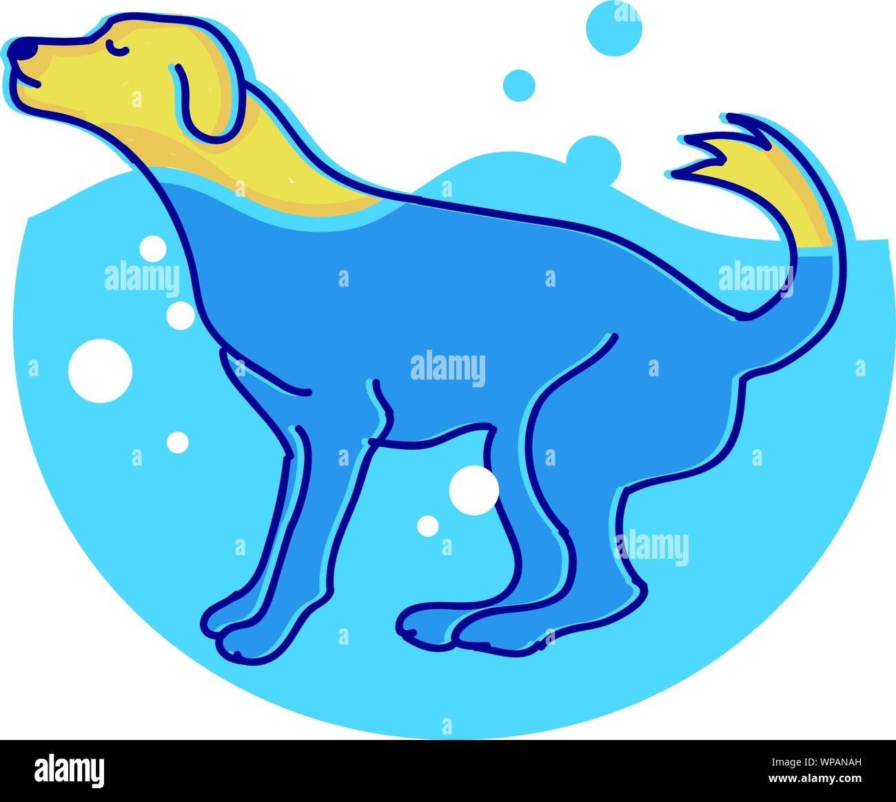 Canine swim Stock Vector Images - Alamy