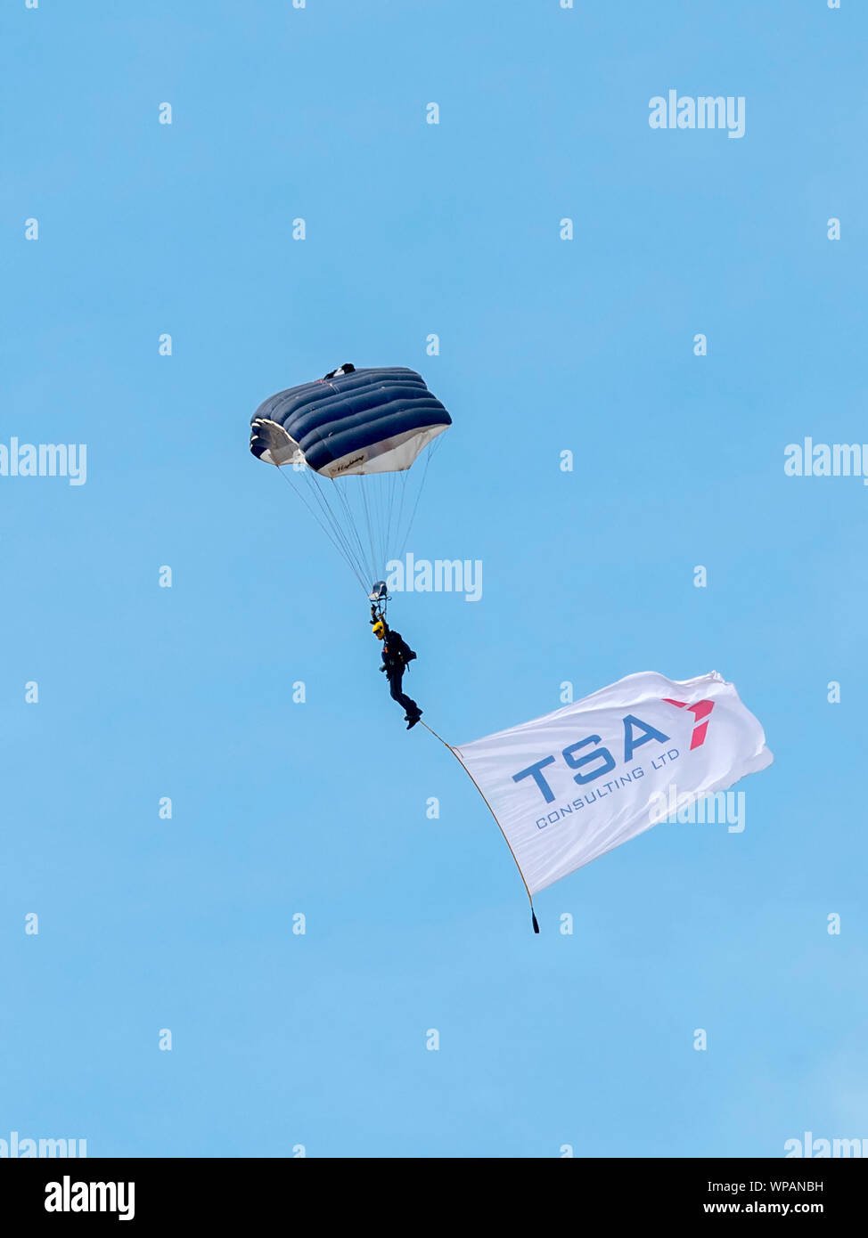 The Tigers Army Parachute Display Team performing at the 2019 Southport ...