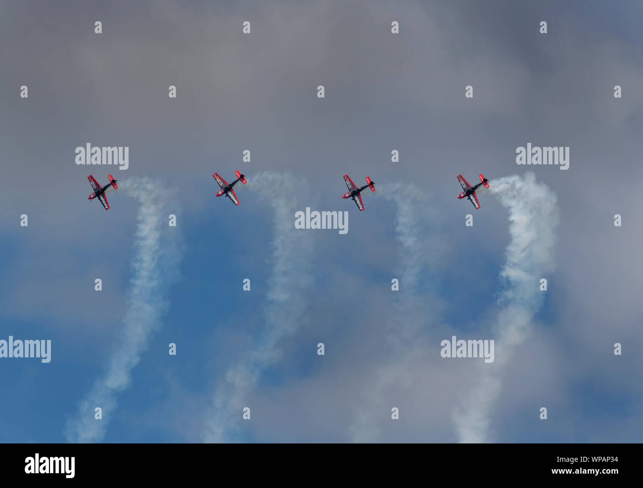 The Blades Aerobatic Display Team performing at the 2019 Southport Air ...