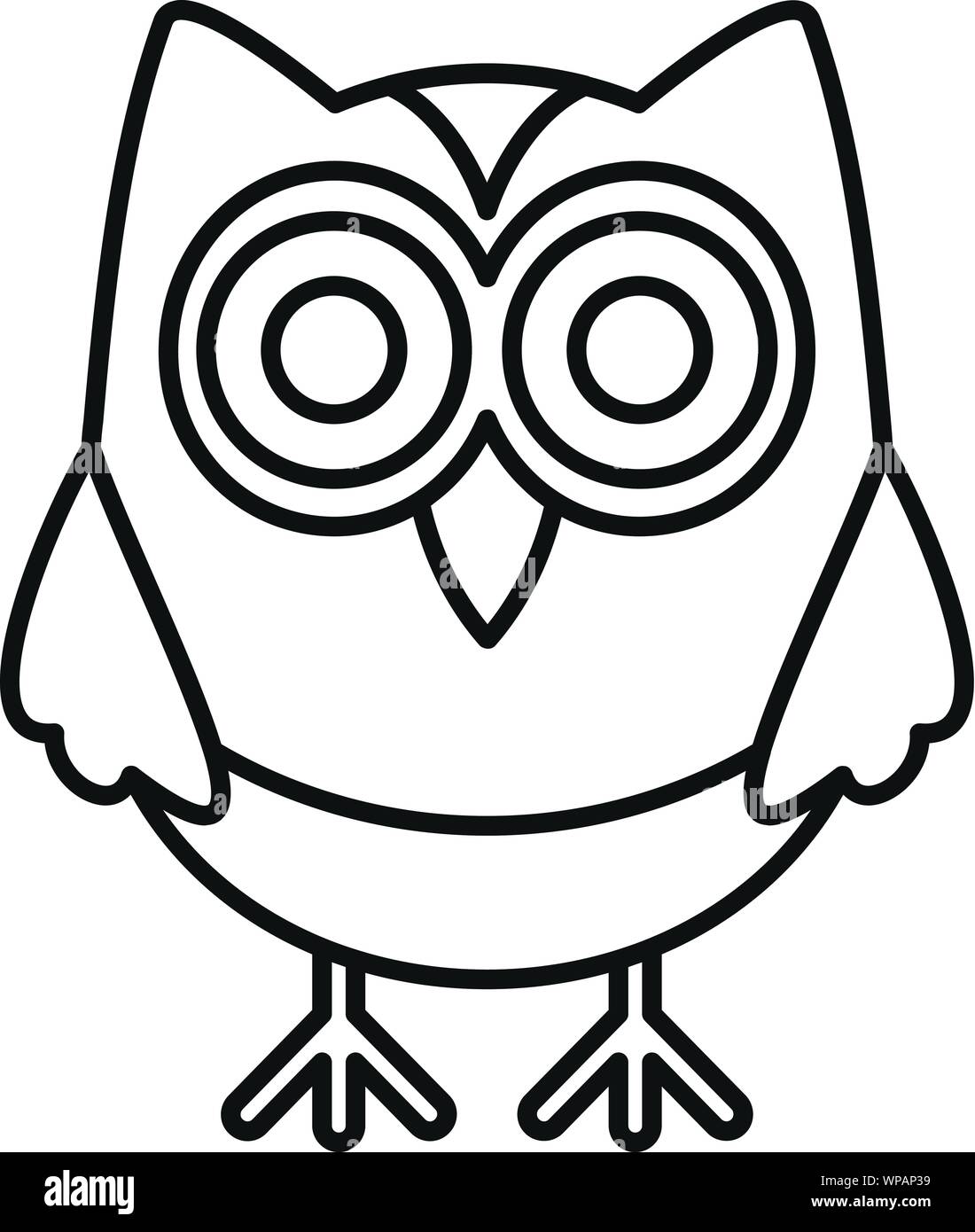 Wise owl icon. Outline wise owl vector icon for web design isolated on white background Stock ...