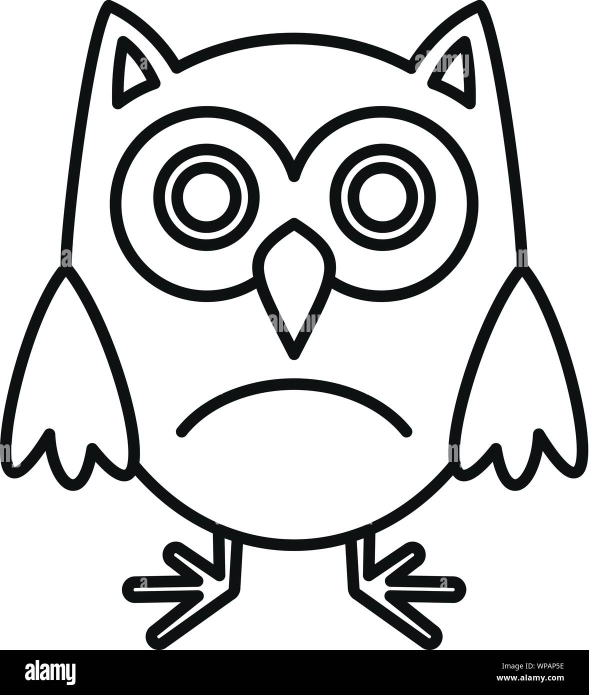 Night owl icon. Outline night owl vector icon for web design isolated ...