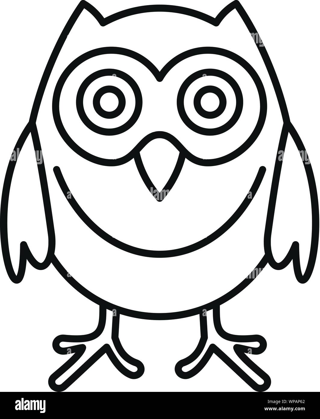 Smart owl icon. Outline smart owl vector icon for web design isolated ...