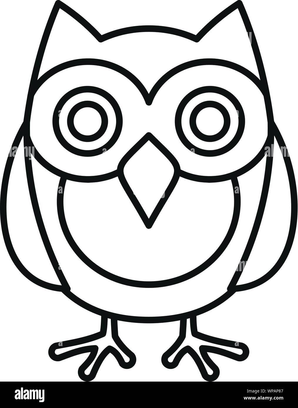 Knowledge owl icon. Outline knowledge owl vector icon for web design ...