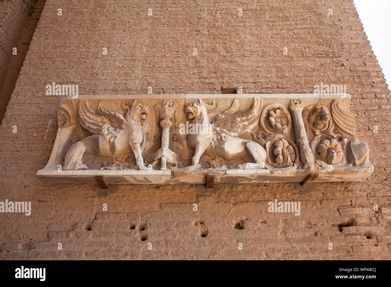 Detail of the beautiful stone carvings which decorated the ancient ...