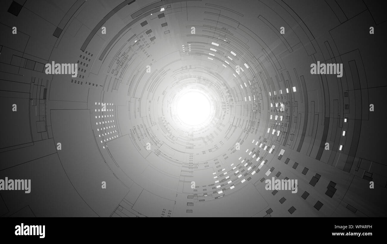 Abstract futuristic object. HUD elemet. Science and technology 3D ...