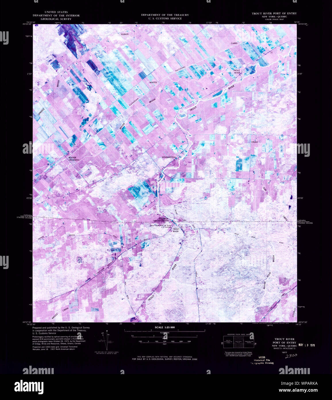 New York NY Trout River Port of Entry 139370 1977 25000 Inverted ...