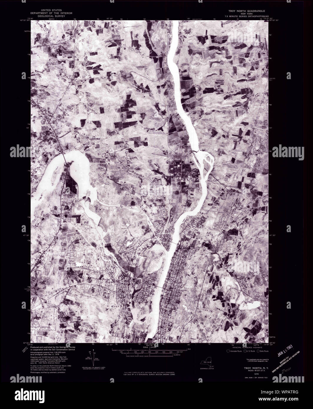 New York NY Troy North 139380 1978 24000 Inverted Restoration Stock ...