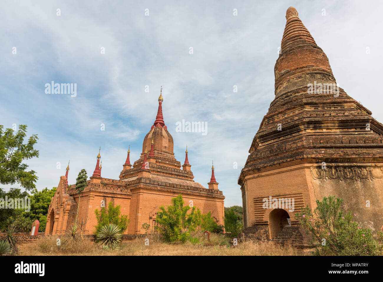 Horizontal picture of ancient buddhist pagoda, an important landmark of ...