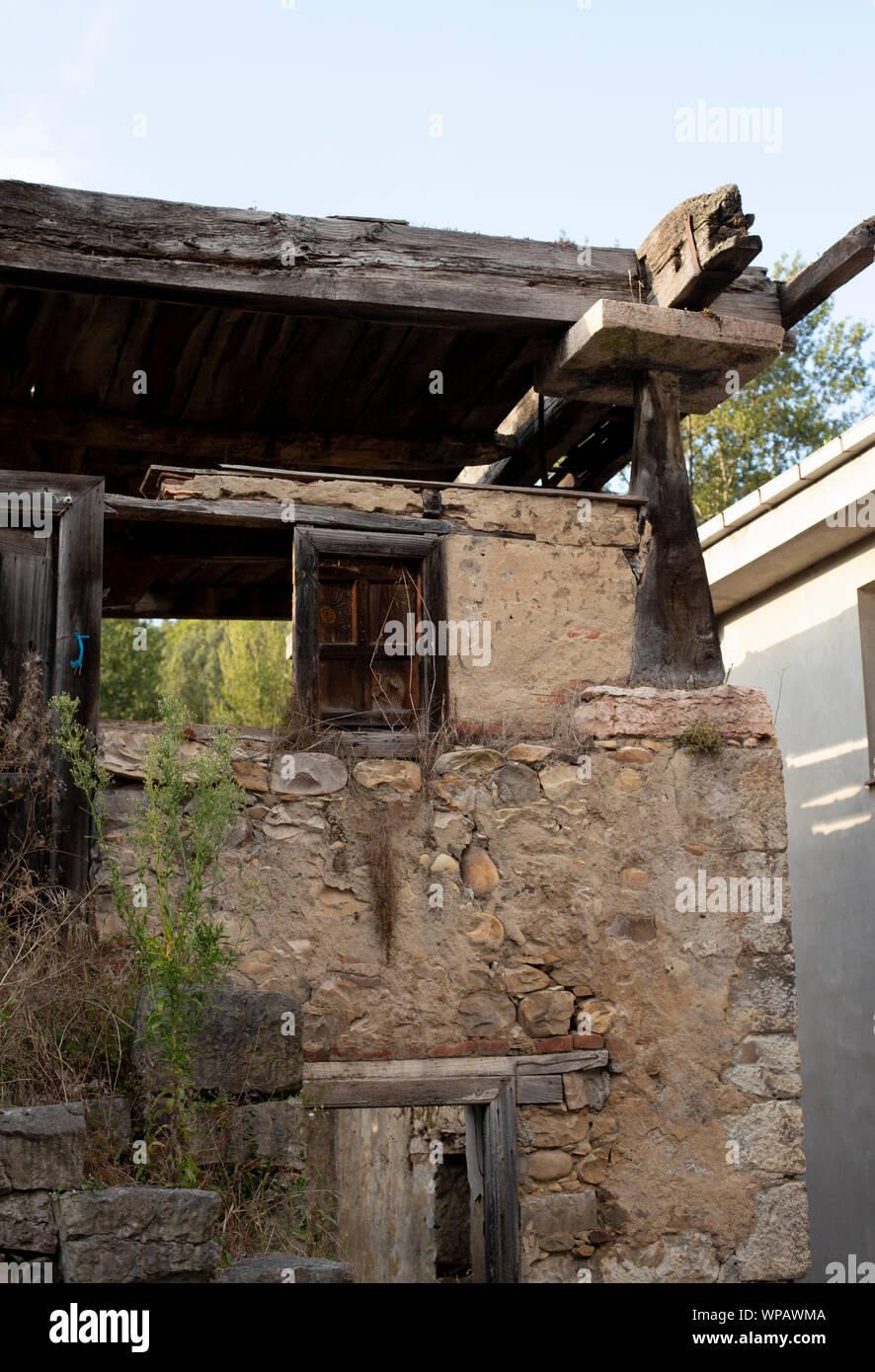 Vintage village house, view at daytime Stock Photo - Alamy