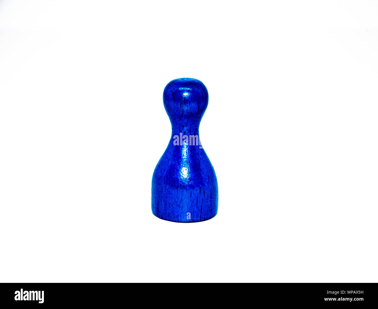 Blue pawn white background Stock Photo - Alamy