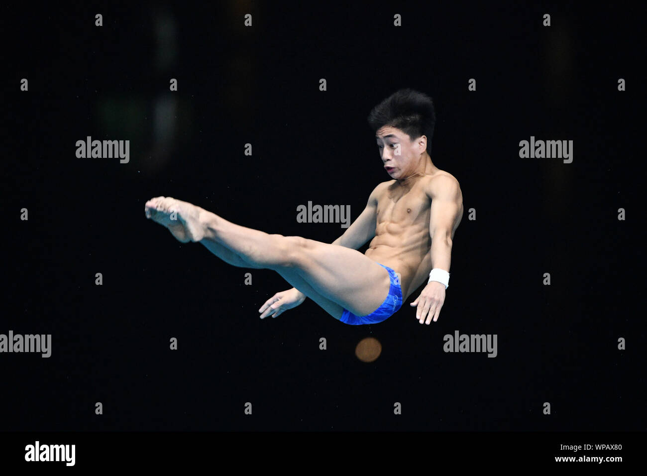 Kuala Lumpur, Malaysia. 8th Sep, 2019. Wang Zewei of China competes ...