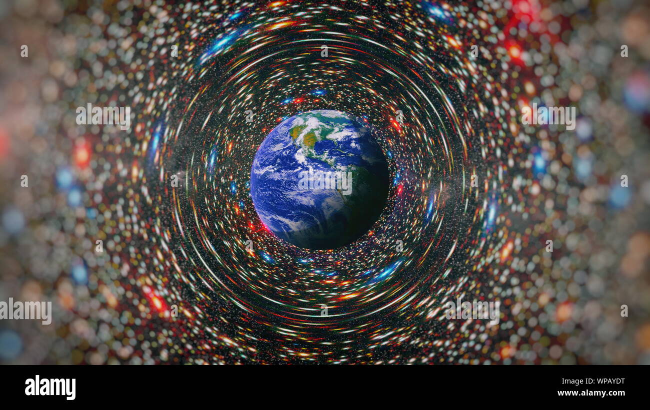 Beautiful Earth and the red Moon - Elements of this Image Furnished By ...