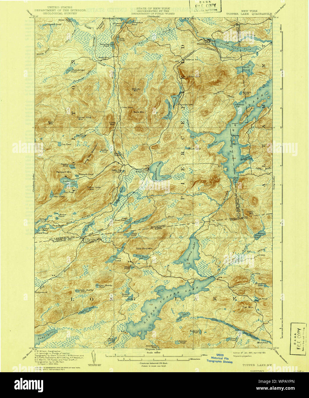 Map of tupper lake new hi-res stock photography and images - Alamy