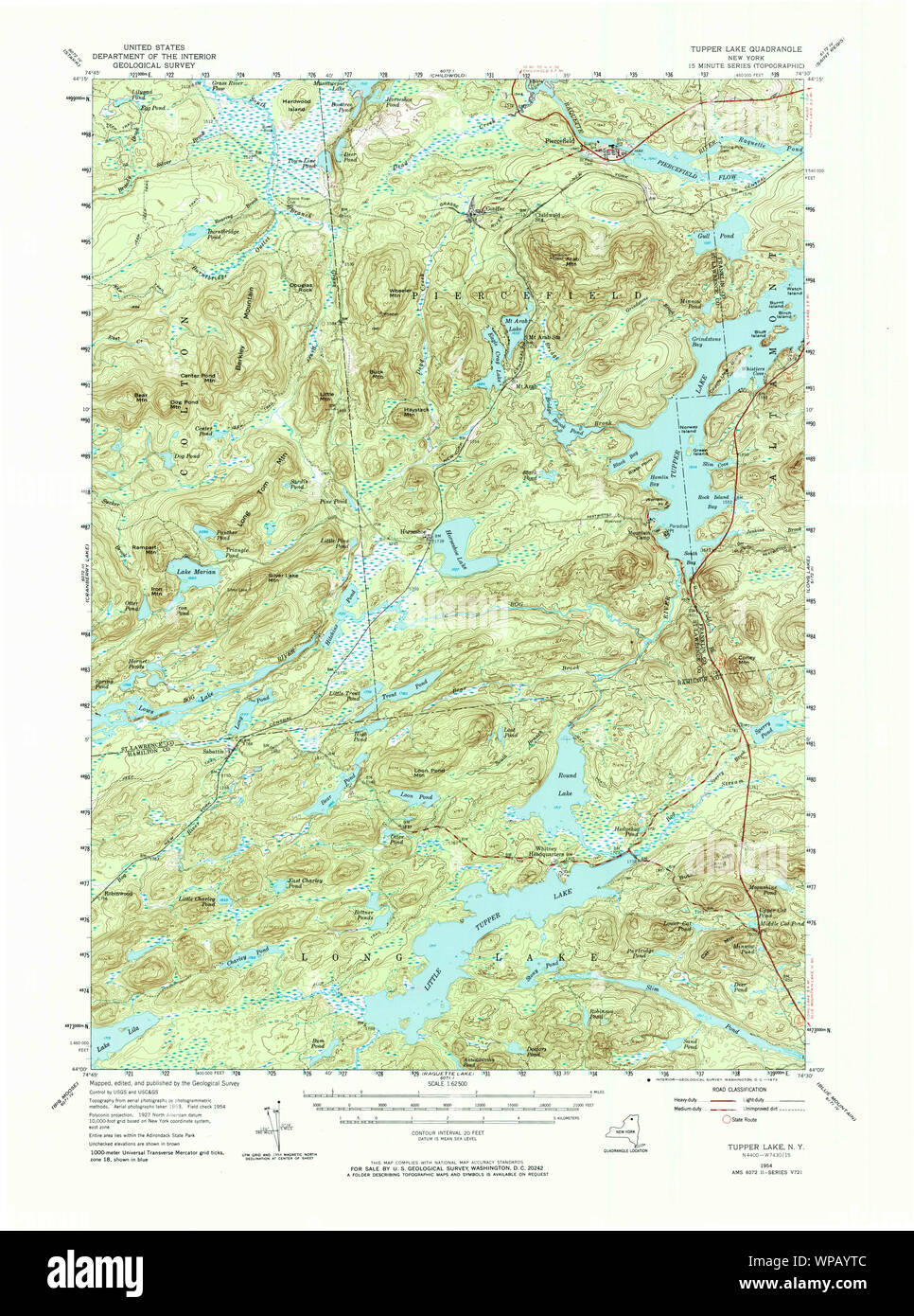 Map of tupper lake hi-res stock photography and images - Alamy