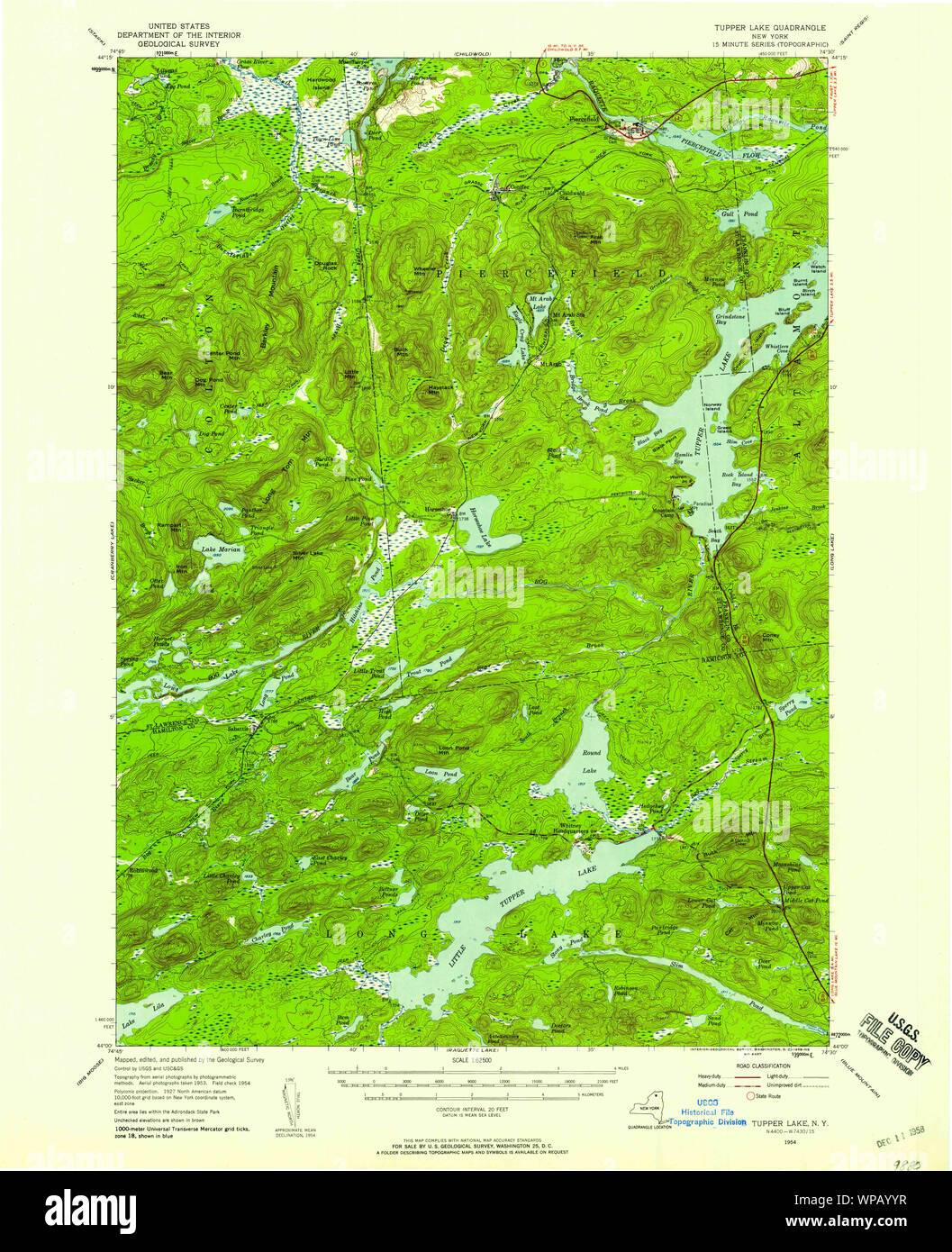 Map Of Tupper Lake New High Resolution Stock Photography and Images - Alamy