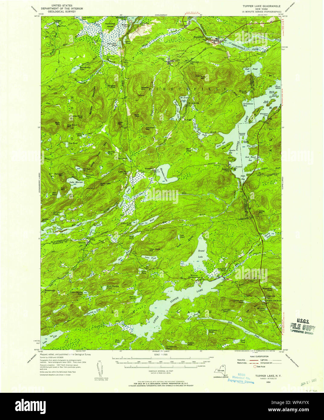 Map Of Tupper Lake New High Resolution Stock Photography and Images - Alamy