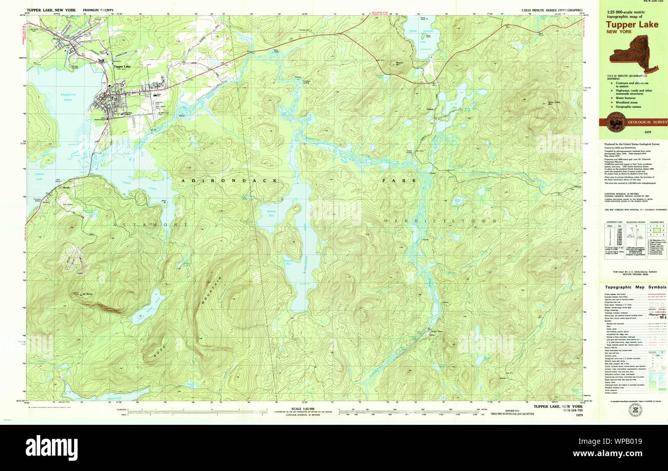 Map of tupper lake hi-res stock photography and images - Alamy