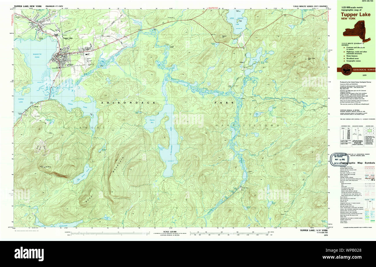 Tupper lake map hi-res stock photography and images - Alamy