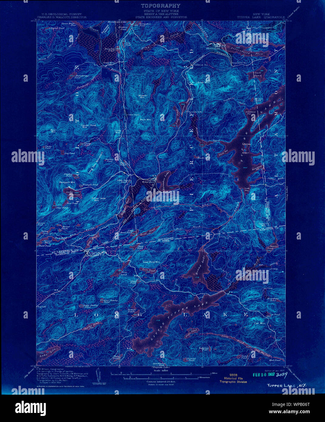 Map of tupper lake hi-res stock photography and images - Alamy