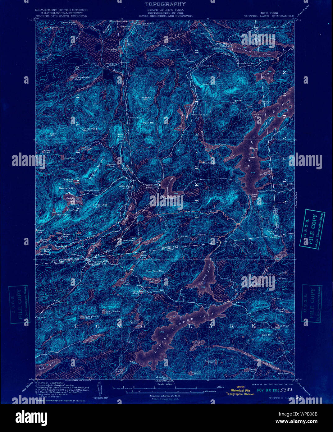 Map of tupper lake hi-res stock photography and images - Alamy